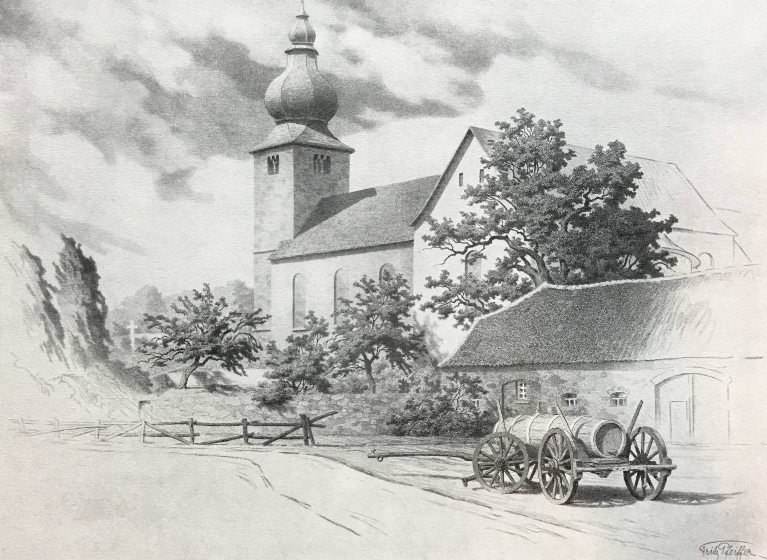 Fritz Pfeiffer | Fulda, Neuenberg - Kirche St. Andreas - Kunsthandlung ...