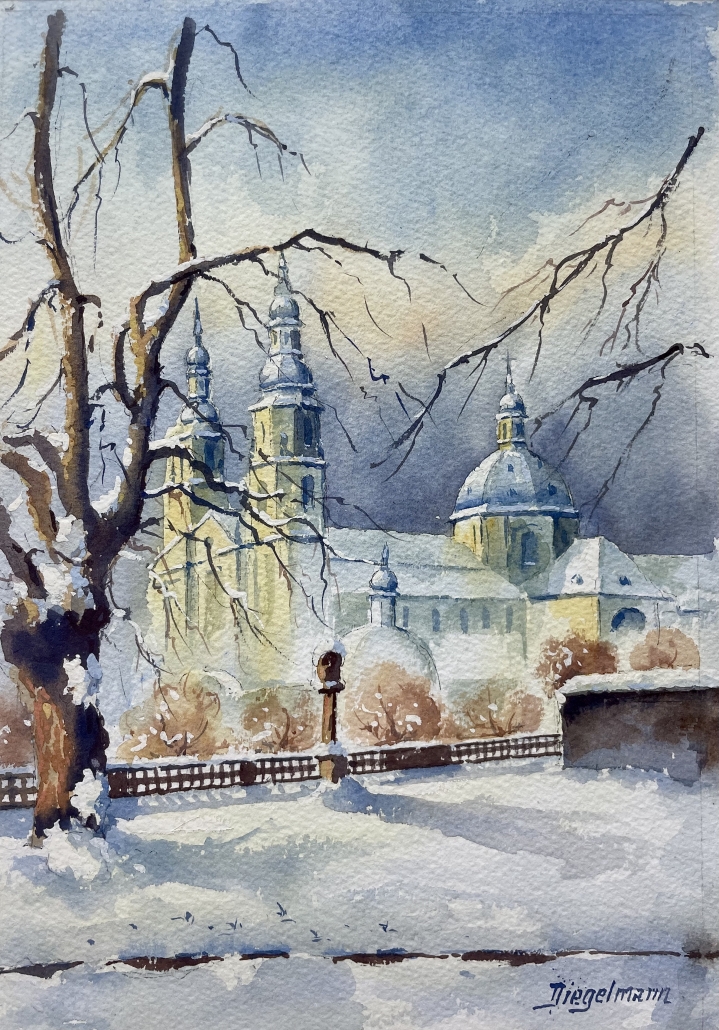 Josef Diegelmann | Dom im Winter / Fulda - Kunsthandlung / Galerie ...