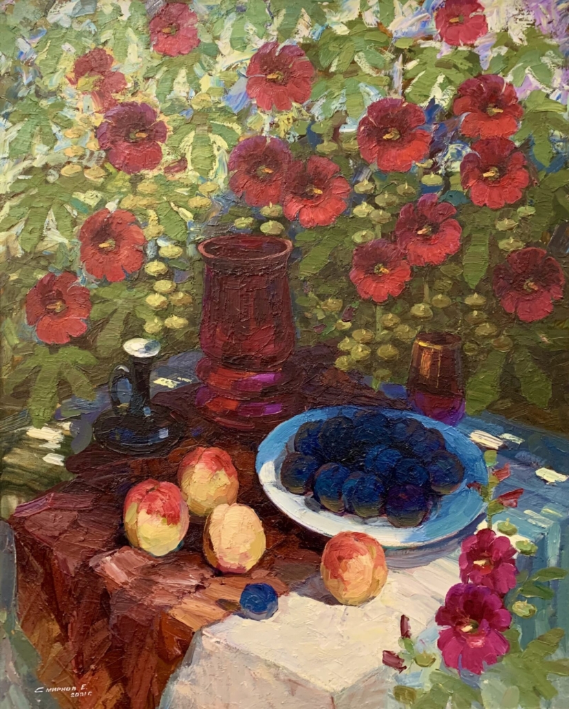 Evgeni Smirnow | Stillleben mit Blumen - Kunsthandlung / Galerie Bilder ...