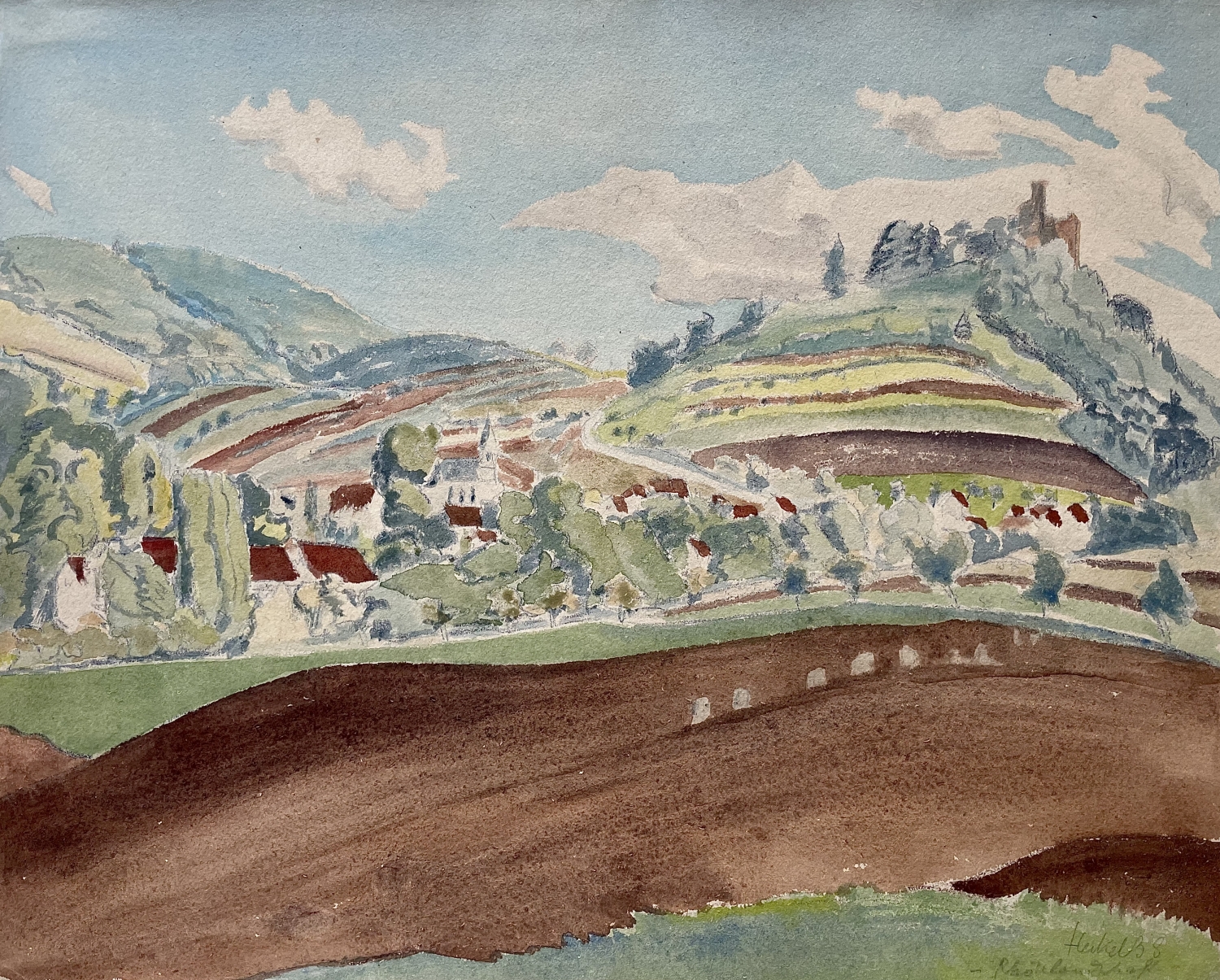 Erich Heckel | Rhönlandschaft - Kunsthandlung / Galerie Bilder Fuchs in ...